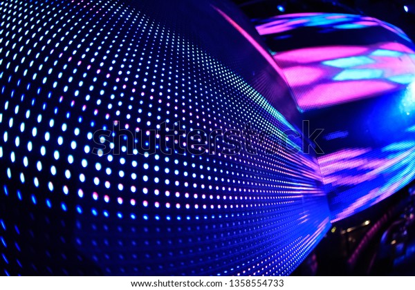 Led Wall Panel Closeup Abstract Artwork Stock Illustration 1358554733 ...