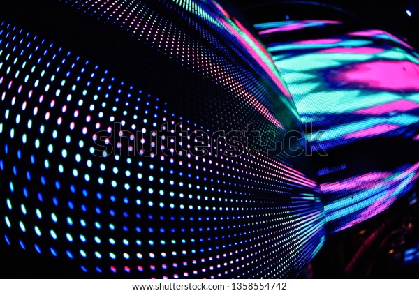 Led Wall Panel Closeup Abstract Artwork Stock Illustration 1358554742 ...