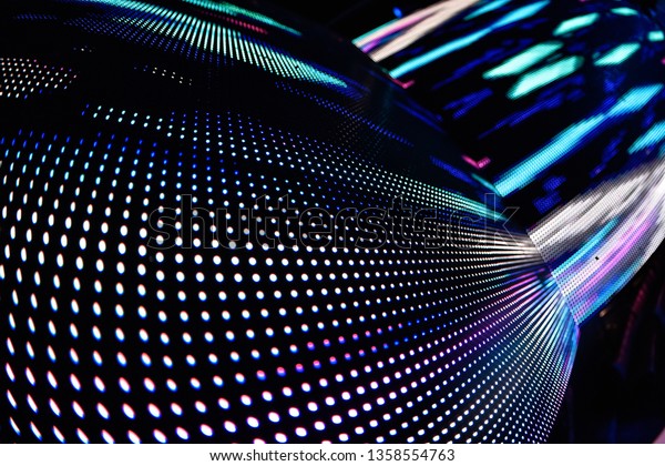 Led Wall Panel Closeup Abstract Artwork Stock Illustration 1358554763 ...