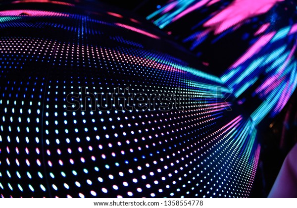 Led Wall Panel Closeup Abstract Artwork Stock Illustration 1358554778 ...