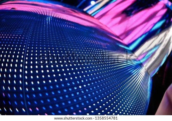 Led Wall Panel Closeup Abstract Artwork Stock Illustration 1358554781