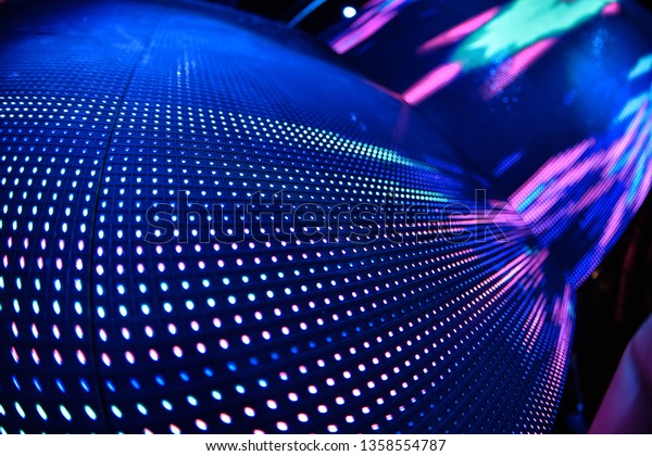 Led Wall Panel Closeup Abstract Artwork Stock Illustration 1358554787 ...