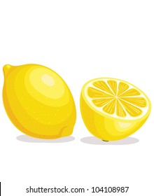 Lemon Cross Section Digital Drawing Stock Illustration 1931846552