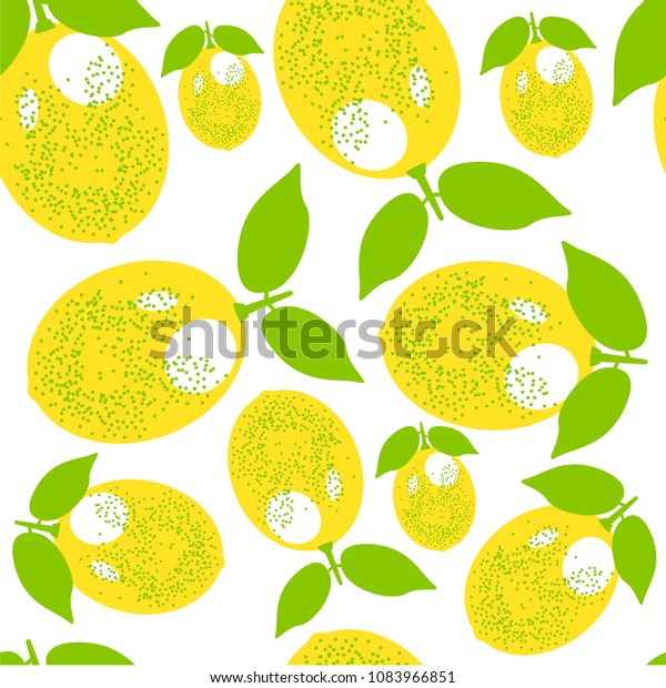 Lemon Seamless Pattern Wallpaper Textile Fabric Stock Illustration ...