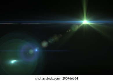 Lens Flare Effect Space 3d Render Stock Illustration 290966654 ...