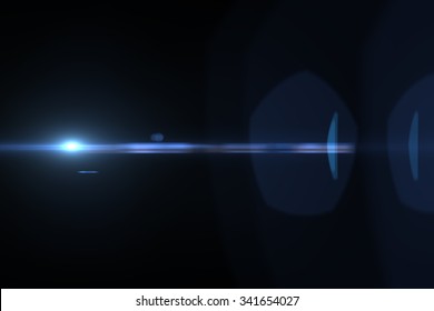 Lens Flare Effect Space 3d Render Stock Illustration 341654027 ...