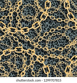 Leopard Chain Pattern Stock Illustration 1299707815 | Shutterstock