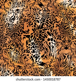 Leopard Pattern Background Trend Brown Tonestextile Stock Illustration ...