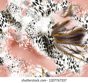 Leopard Patternsilk Scarf Textile Wallpaper Pattern Stock Illustration ...