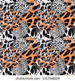 Leopard Print Circles Seamless Pattern Stock Illustration 1517568209 ...