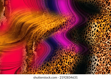 Leopard Textile Print Patterngeometric Lines Pattern Stock Illustration ...