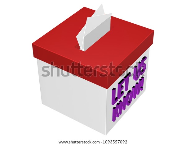 Let Us Know 3d Words Suggestions Stock Illustration 1093557092 ...