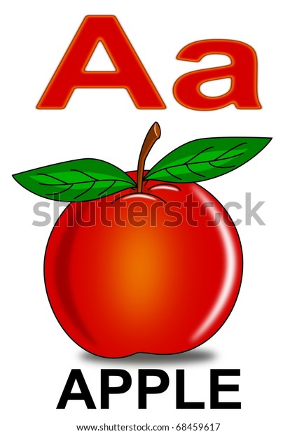 Letter Apple Stock Illustration 68459617