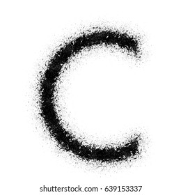 Letter C Alphabet Exploding On White Stock Illustration 639153337 ...
