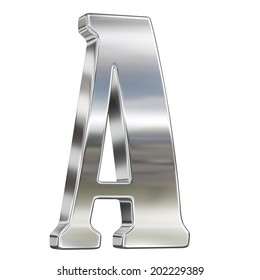 Letter Chrome Solid Alphabet Isolated On Stock Illustration 202229389 ...