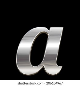 Letter Chrome Solid Alphabet Isolated On Stock Illustration 206184967 ...
