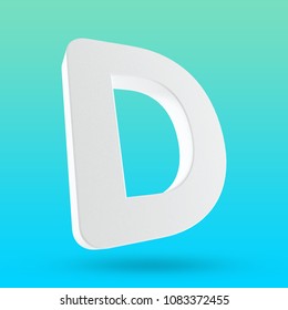 Letter D Angle 3d Model Stock Illustration 1083372455