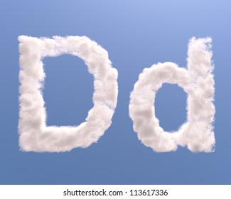 Letter D Cloud Shape Isolated On Stock Illustration 113617336 ...