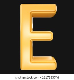 Letter E 3d Yellow Render Reflection Stock Illustration 1617833746 ...