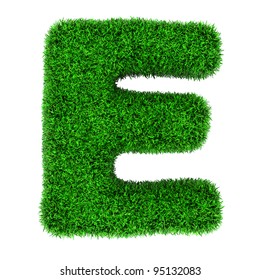 Letter E Made Grass Isolated On Stock Illustration 95132083 | Shutterstock
