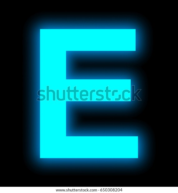 Letter E Neon Light Full Isolated Stock Illustration 650308204 ...