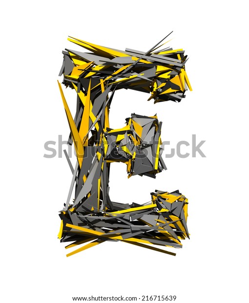 Letter E Robot Transformer Font Isolated Stock Illustration 216715639 ...