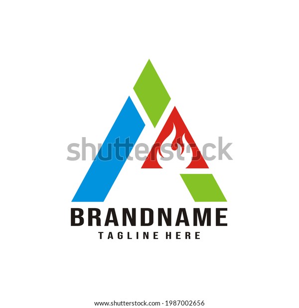 Letter Fire Monogram Logo Stock Illustration 1987002656 | Shutterstock