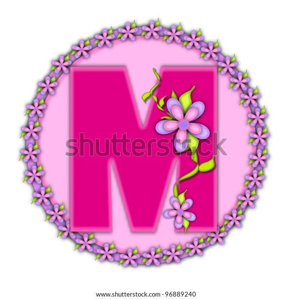 Letter M Alphabet Set Daisy Chain Stock Illustration 96889240