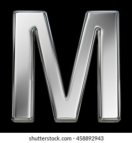 Letter M Chrome Solid Alphabet Isolated Stock Illustration 458892943 ...