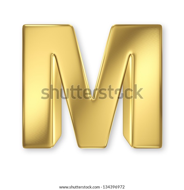 Letter M Gold Solid Alphabet Stock Illustration 134396972 | Shutterstock