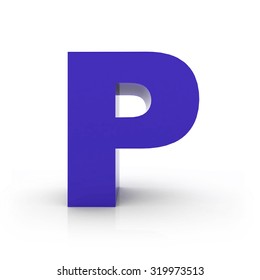 Blue Letter P Isolated On White Stock Illustration 581222440 | Shutterstock
