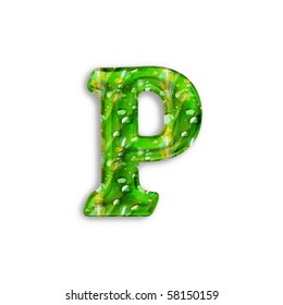 Letter Pgreen Letter Stock Illustration 58150159 | Shutterstock