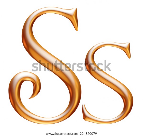 Letter S Gold Solid Alphabet Stock Illustration 224820079 | Shutterstock