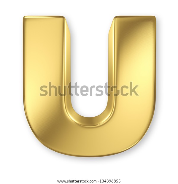 Letter U Gold Solid Alphabet Stock Illustration 134396855 | Shutterstock