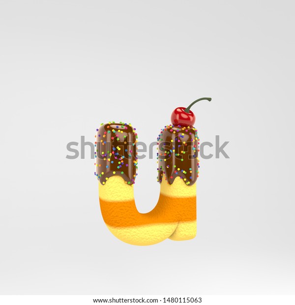 Letter U Lowercase Cake Font Chocolate Stock Illustration 1480115063 ...