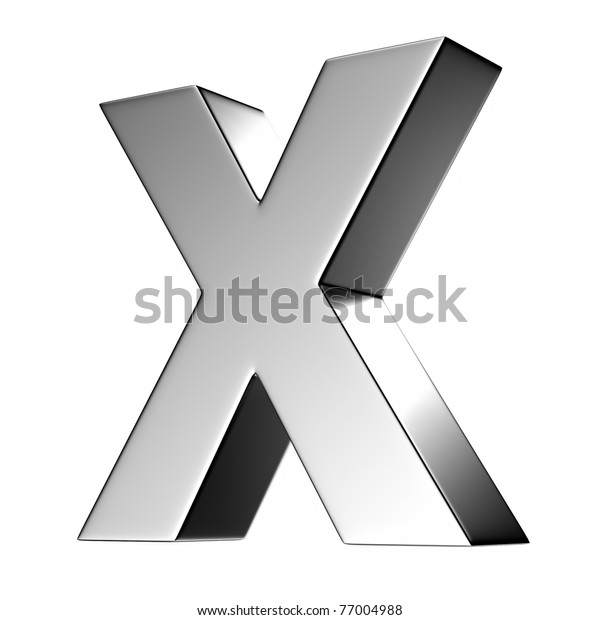 Letter X Chrome Solid Alphabet There Stock Illustration 77004988 ...