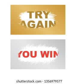 Letters Scratch Win Scratch Marks Scratch Stock Illustration 1356979577