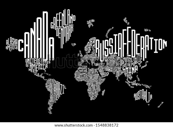 Letters World Map Background Illustration Stock Illustration 1548838172 ...