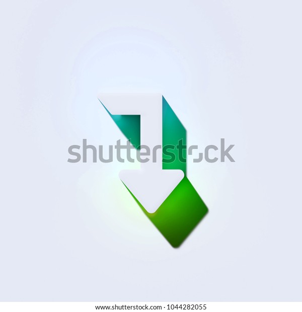 Level Down Icon On Aqua Wall Stock Illustration 1044282055