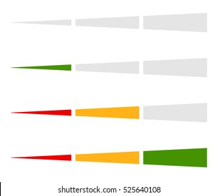 Level Indicator Progress Bar Element Set Stock Illustration 525640195 ...