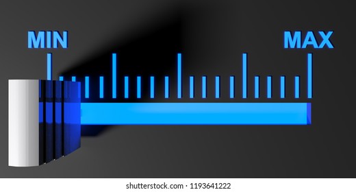 Level Selector Min Position On Black Stock Illustration 1191958873 ...
