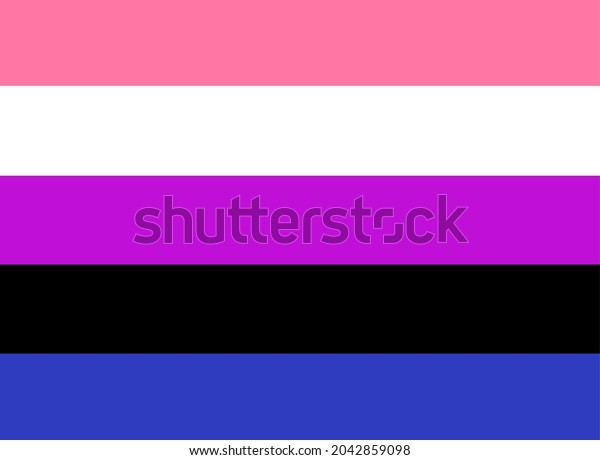 Lgbtq Genderfluid Flag Rights Pride Sexuality Stock Illustration 2042859098