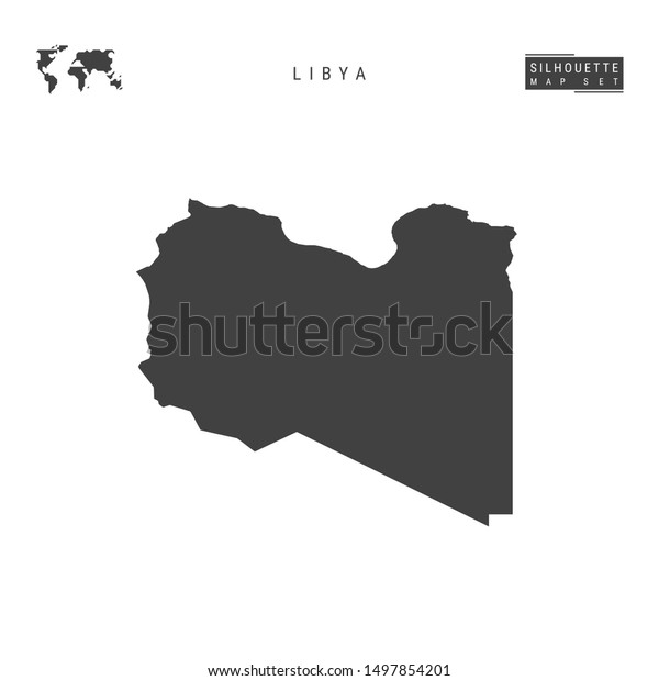 Libya Blank Map Isolated On White Stock Illustration 1497854201 | Shutterstock