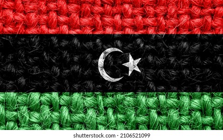 Libya Flag On Fabric Texture 3d Stock Illustration 2106521099 ...