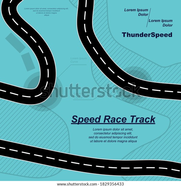 Light Blue Background Different Roads Sample Stock Illustration ...