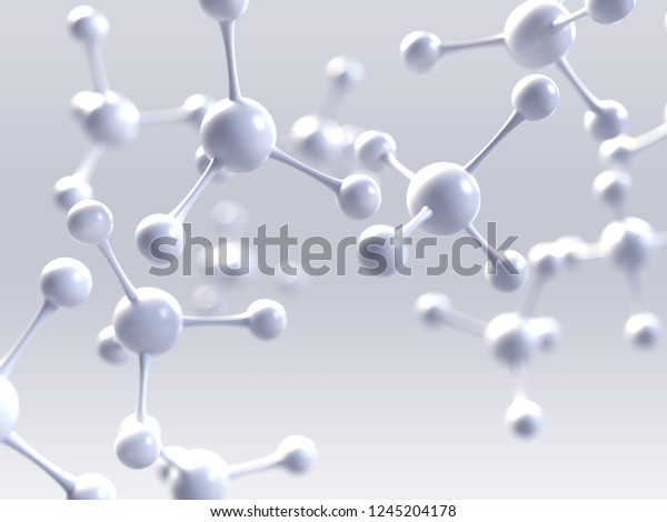 Light Blue Molecule Atom Abstract Clean Stock Illustration 1245204178