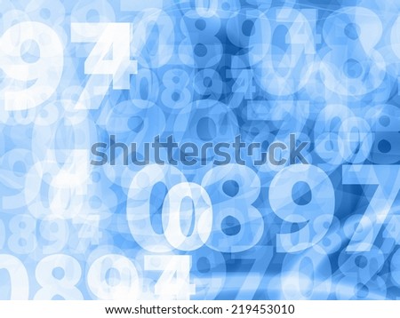 Light Blue Random Numbers Background Texture Stock Illustration ...