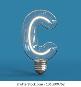Light Bulb 3d Font 3d Rendering Stock Illustration 1365809753