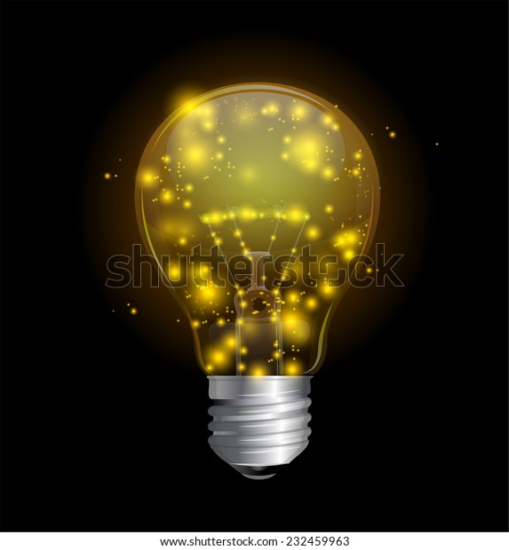 Light Bulb Magic Lights Stock Illustration 232459963