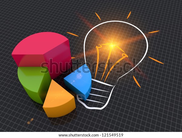 Light Bulb Pie Chart Stock Illustration 121549519 | Shutterstock